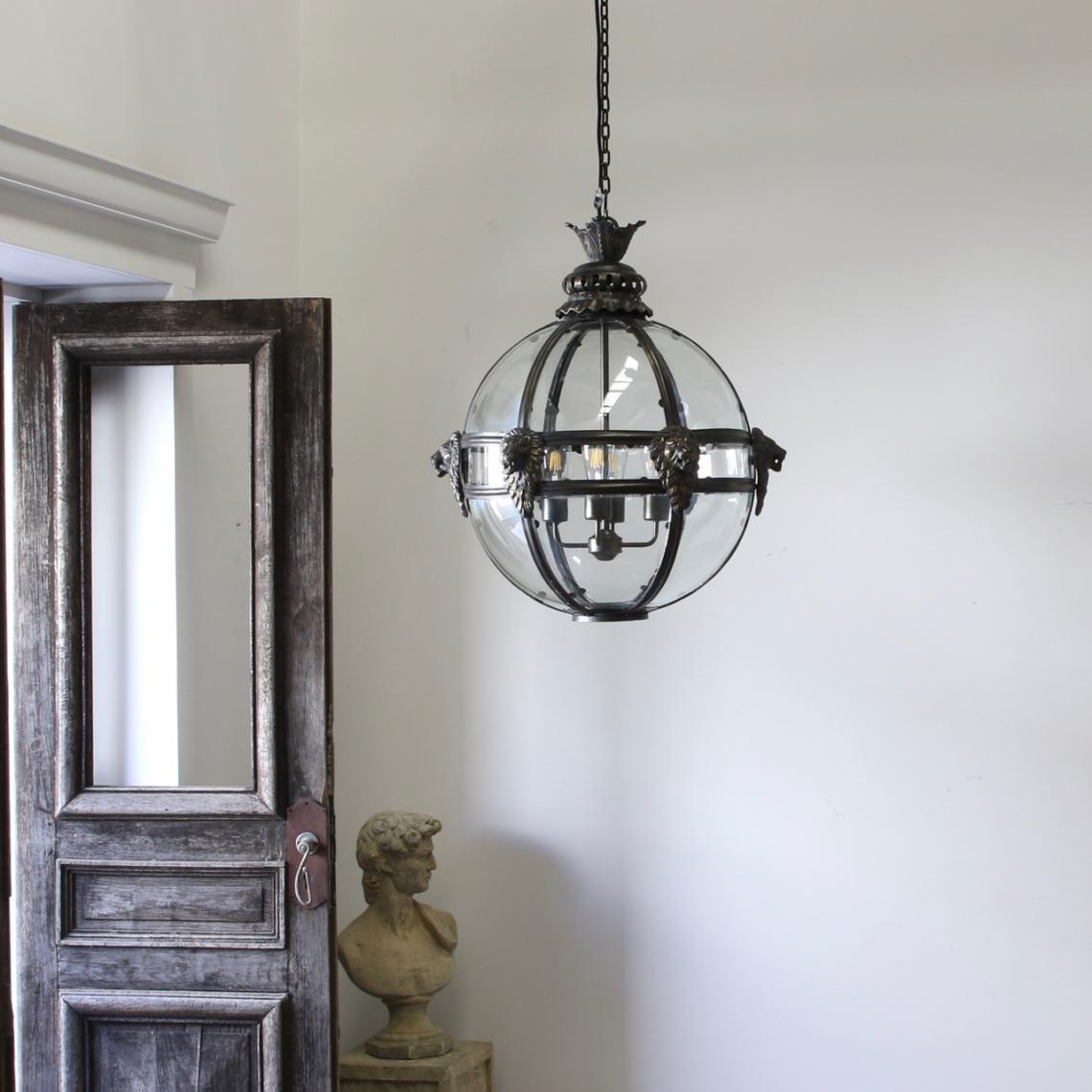 John Stephens & Company | Globe Lion Lantern // Antique Brass (Stock ...